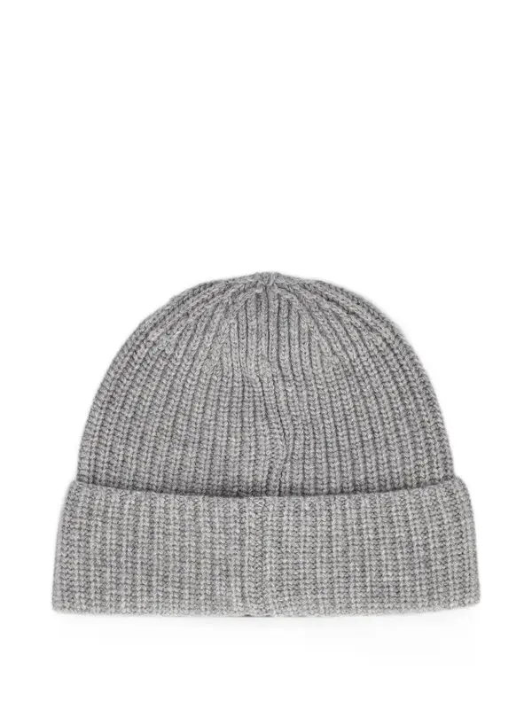 Stone Island Logo-patch Ribbed-knit Beanie Hat