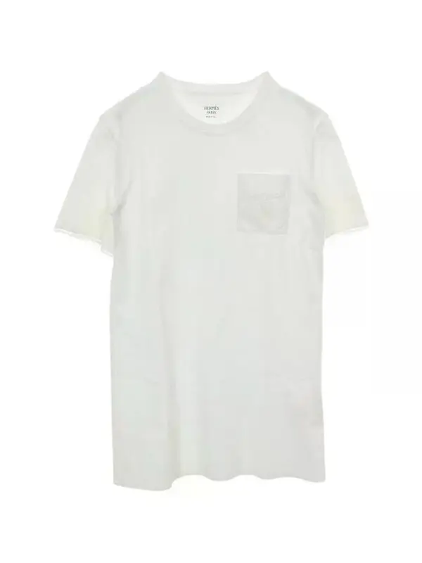 Hermès Shirt Lace Cotton Dress - White