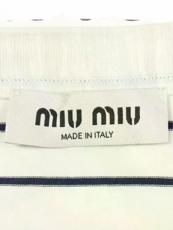Miu Miu 2010s Logo-patch Cropped T-shirt