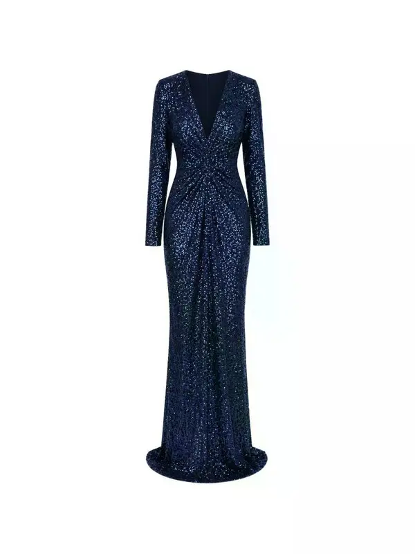 ROSERRY Sequin-embellished V-neck Dress