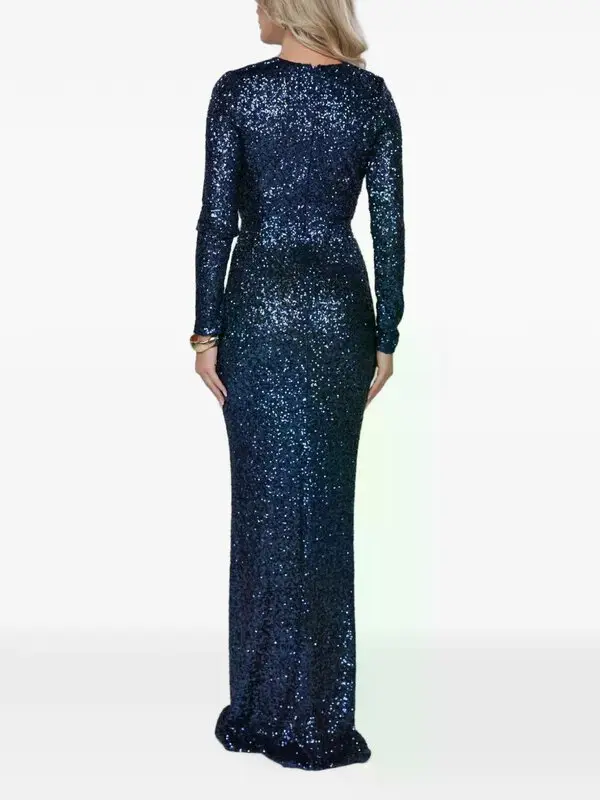 ROSERRY Sequin-embellished V-neck Dress