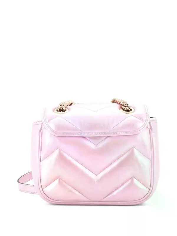 Gucci Gg Marmont Chevron Leather Mini Shoulder Bag