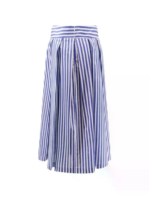 LAVI COUTURE Iris Striped Flared Midi Skirt
