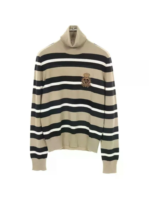 Dolce & Gabbana 2010s Striped Roll-neck Sweater - Neutrals