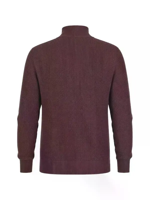 BALLANTYNE Rice-grain-stitch Button-up Cardigan