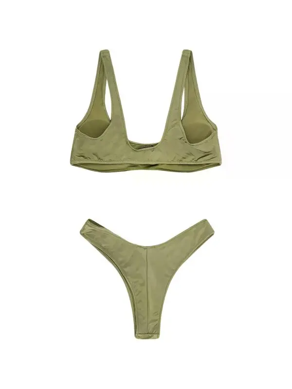 VENUJA High-waisted Padded Bikini - Green