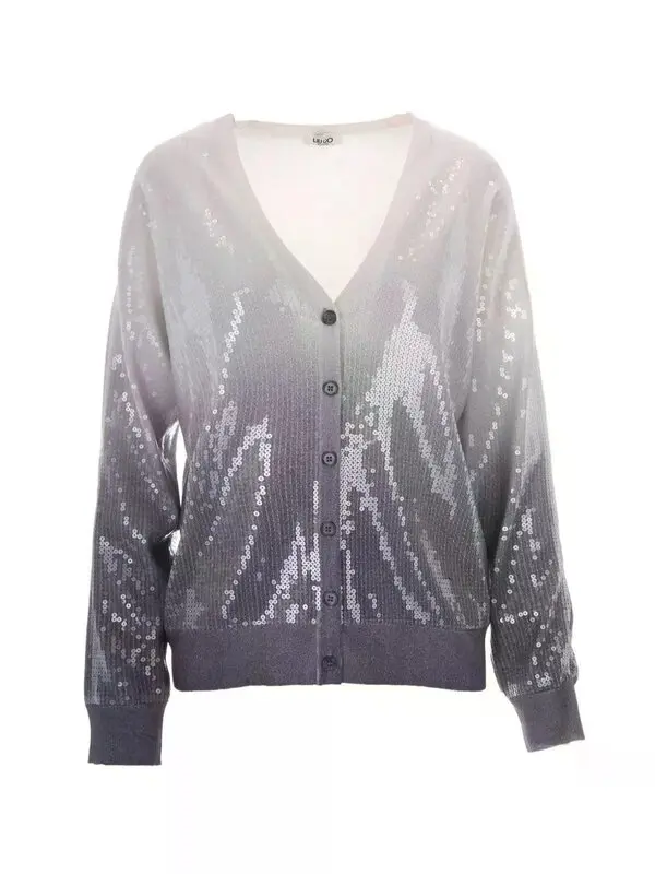 Liu Jo Sequin-embellished Ombre Cardigan - Grey