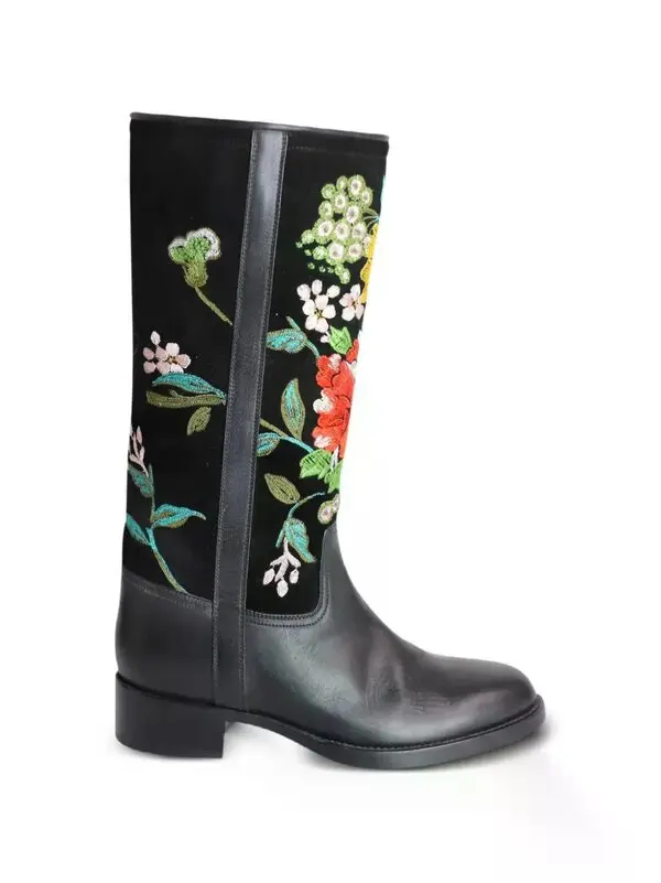 Etro Floral Embroidered Knee-high Boots