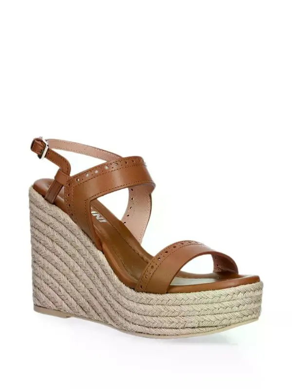 POLLINI Brogue-detail Wedge Sandals