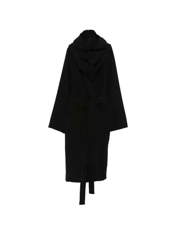 Rick Owens Belted Oversized Coat - Black