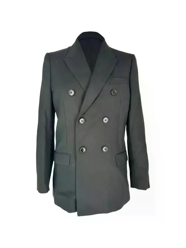 Celine Double-breasted Tailored Wool Blazer