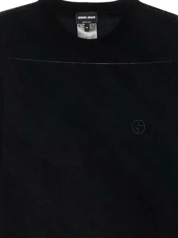 Giorgio Armani Ga-logo Embroidered Sweater