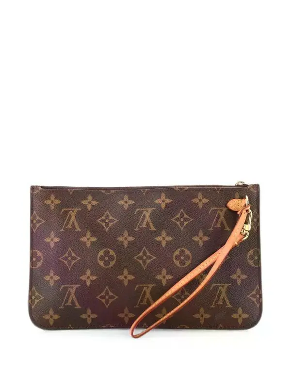 LOUIS VUITTON Monogram Canvas Large Pouch - Brown