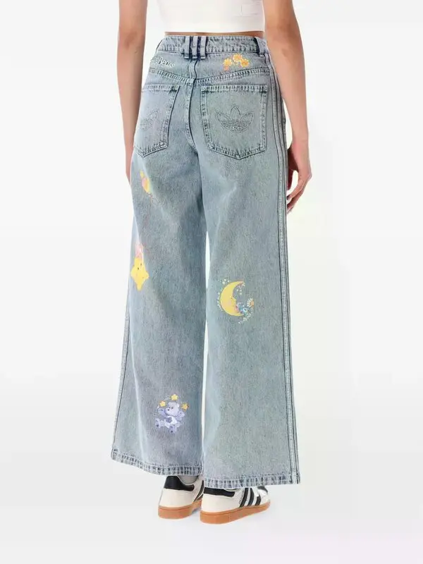 Adidas Embroidered Trefoil-logo Jeans