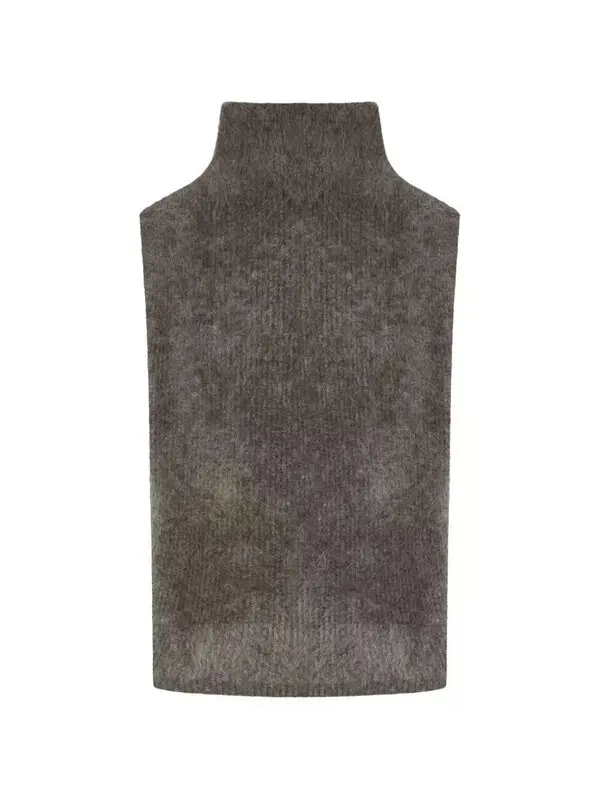 LISA YANG Brushed-knit High-neck Dickey