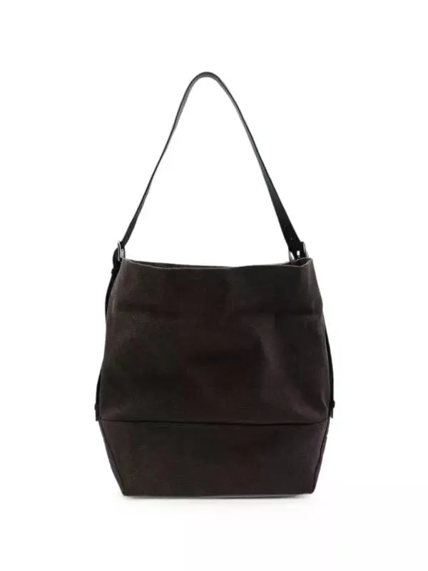 LEMAIRE Dark Cotton Belted Tote - Brown