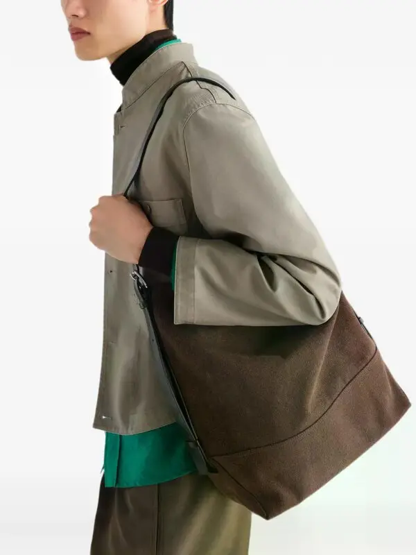 LEMAIRE Belted Cotton Tote - Brown