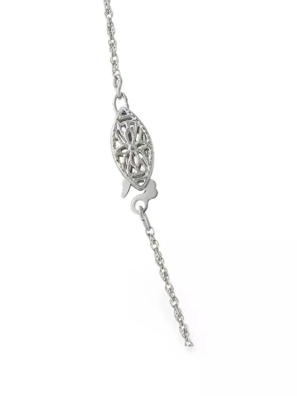 LB EXCLUSIVE Diamond Triangle Necklace - Silver