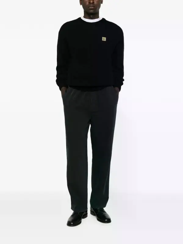 American Vintage Vitow Logo-patch Knit Sweater - Black