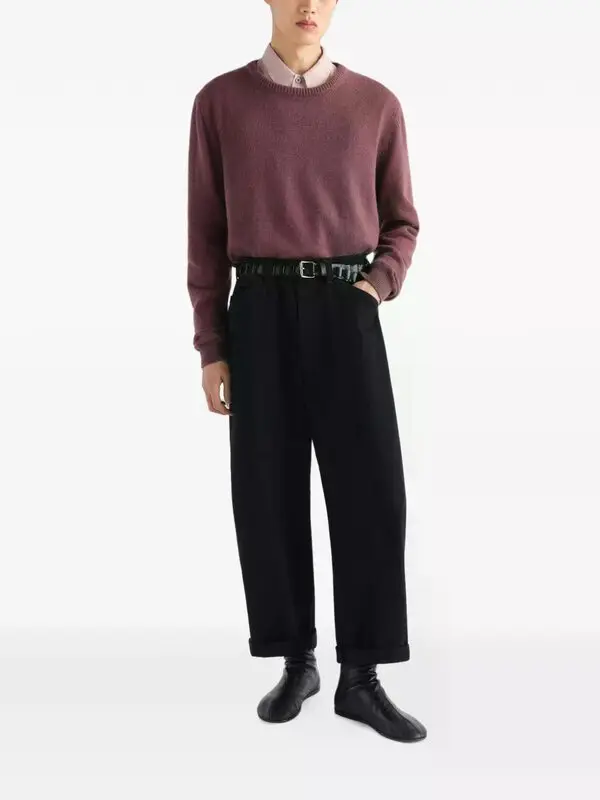 LEMAIRE Crew-neck Sweater In Alpaca Wool Blend