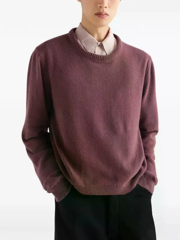 LEMAIRE Crew-neck Sweater In Alpaca Wool Blend