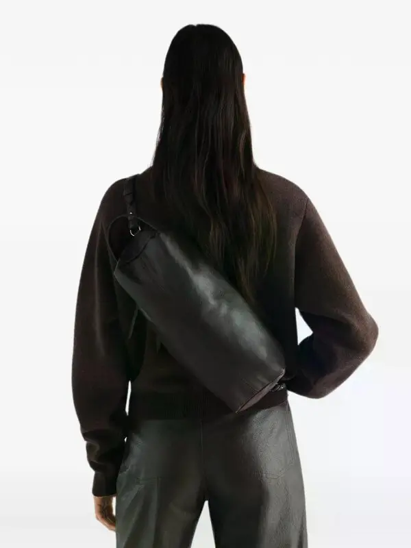 LEMAIRE Care Shoulder Bag In Nappa Lambskin - Brown