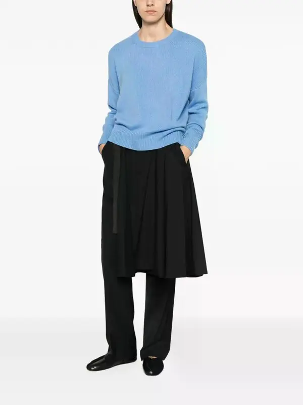 LISA YANG Mila Ribbed-knit Crew-neck Sweater - Blue