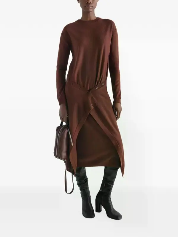 LEMAIRE Buttoned Dress In Merino Wool Blend