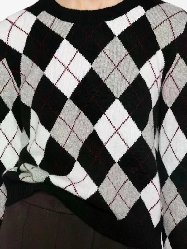 LISA YANG Antoni Argyle-pattern Sweater