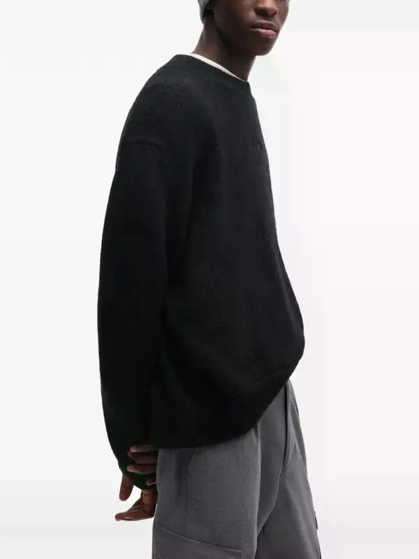 Hugo Logo-embroidered Crew-neck Sweater