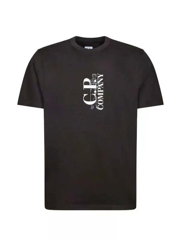 C.P. COMPANY Logo-print Short-sleeve T-shirt - Black