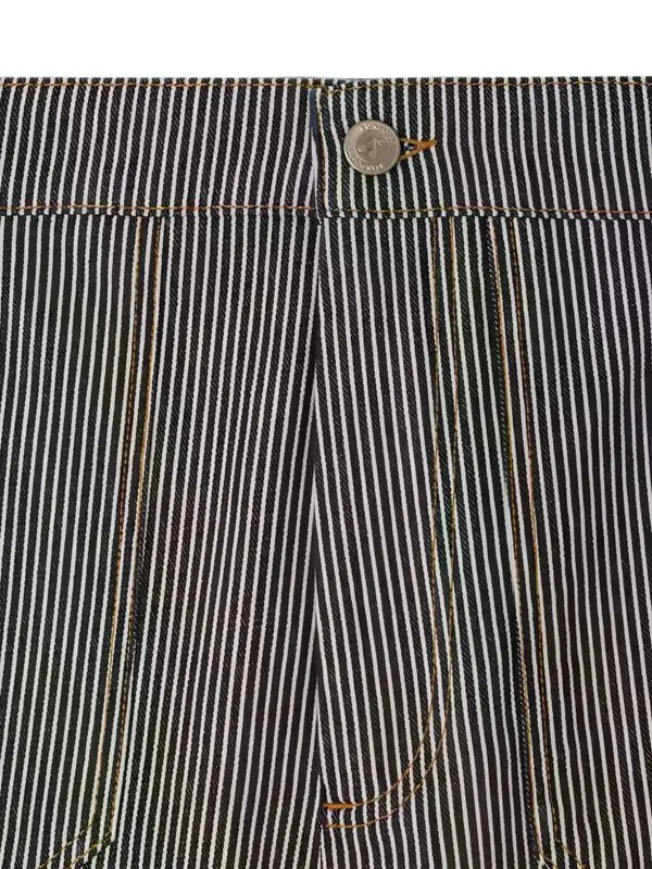 Bonpoint Vertical-stripe Patch-pocket Shorts