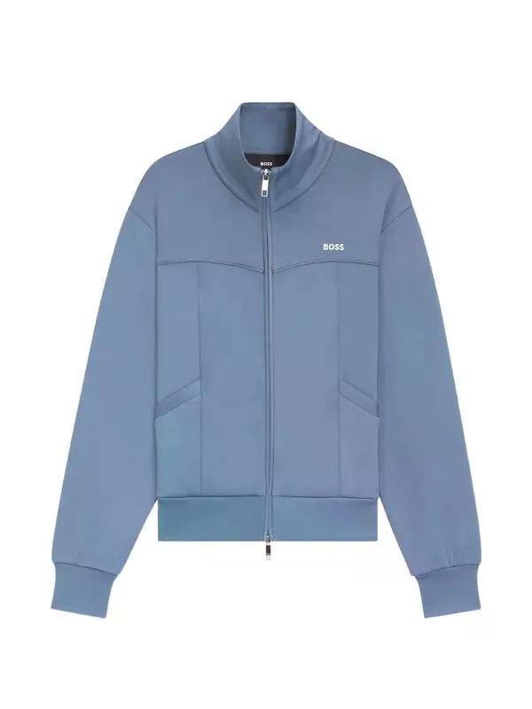 BOSS Logo-print Zip-up Sweatshirt