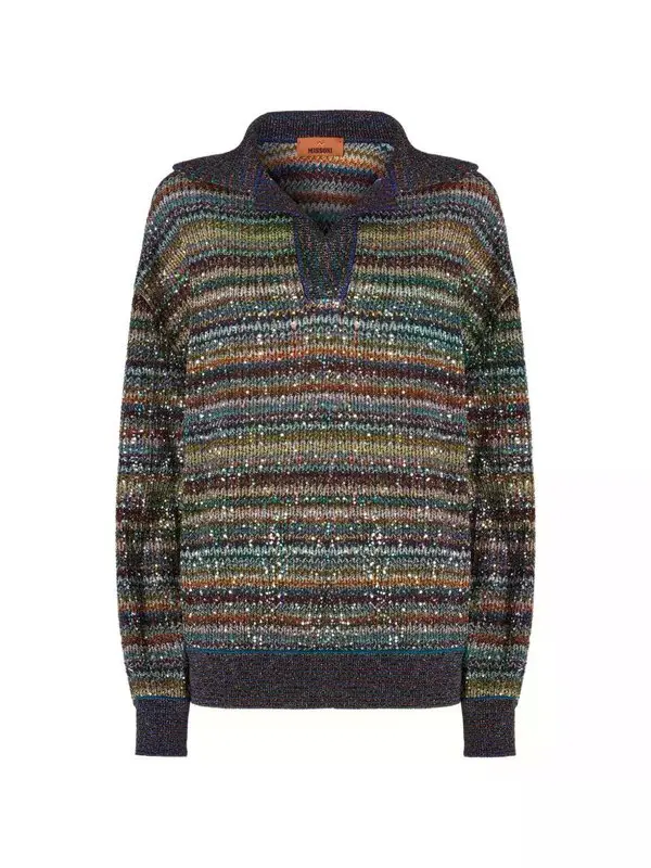 Missoni Sequin-embellished Striped Sweater