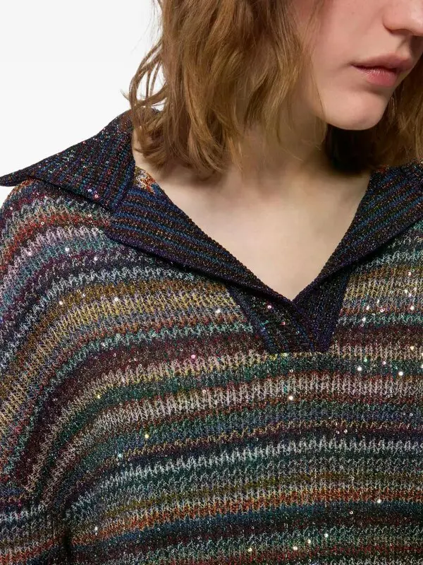 Missoni Sequin-embellished Striped Sweater