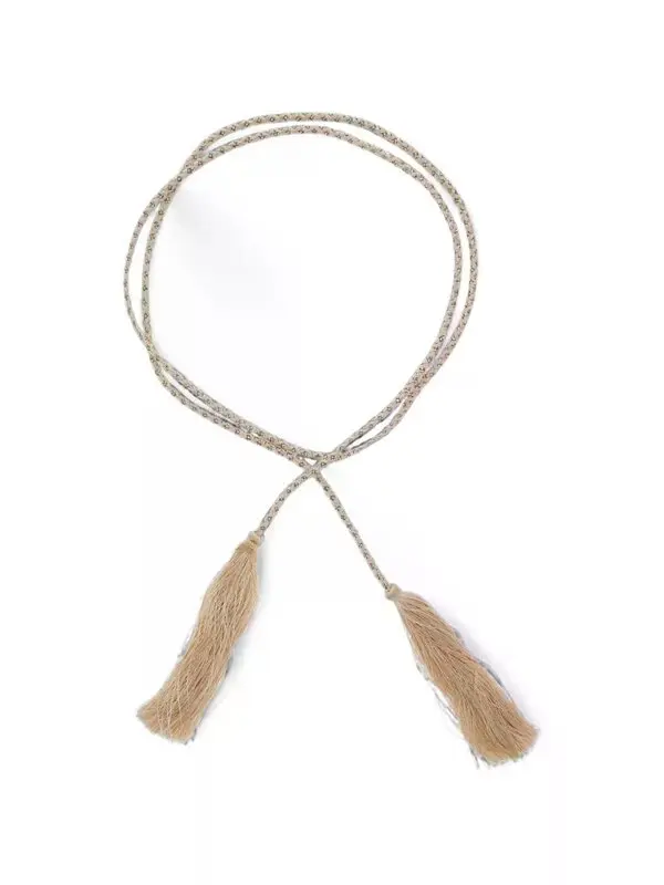 FORTE_FORTE Braided Tassel-detail Belt
