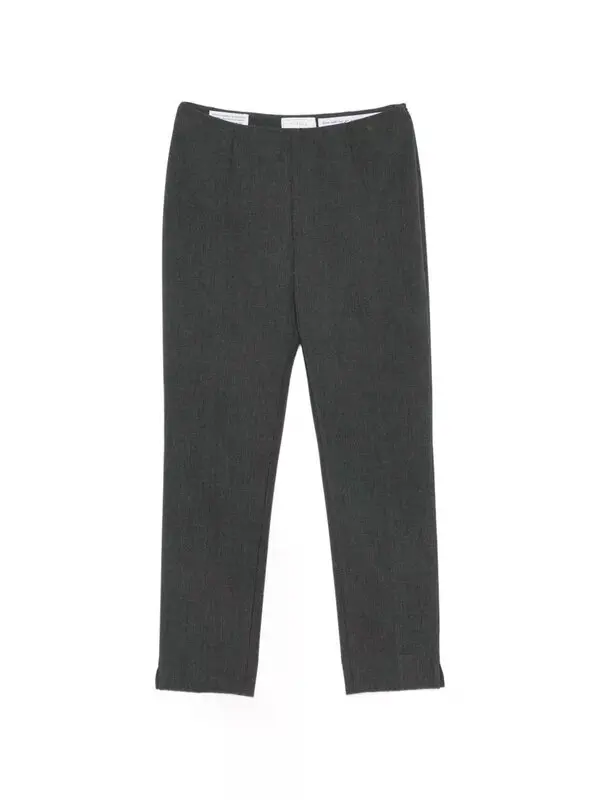 Peserico Split-hem Cropped Trousers - Grey