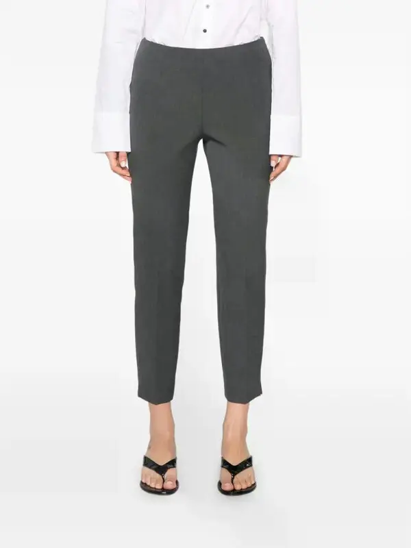 Peserico Dark Cropped Split-hem Trousers