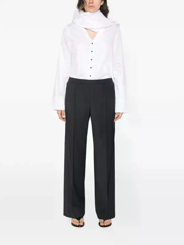 Peserico Elasticated-waistband Pressed-crease Trousers