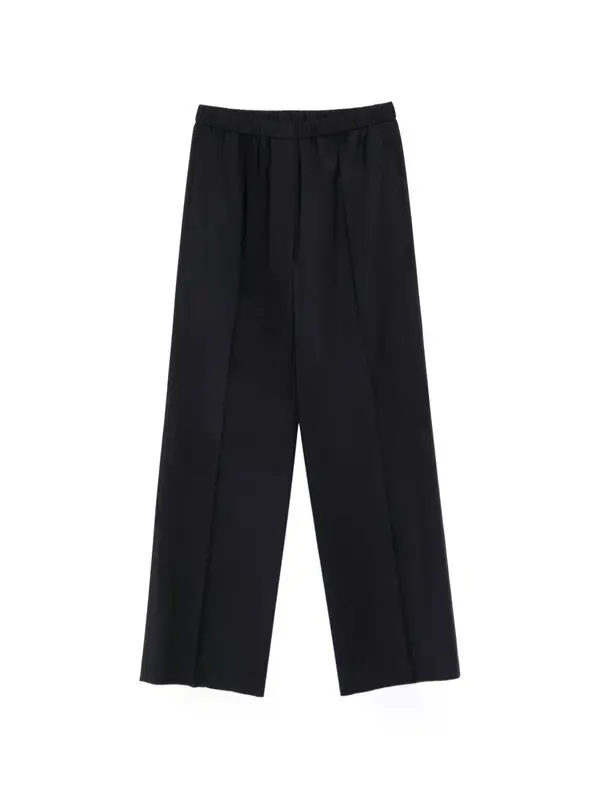 Peserico Elasticated Waistband Pressed-crease Trousers - Blue
