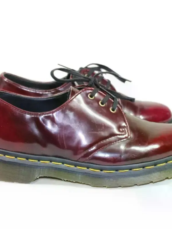 Dr. Martens 1461 Cherry Polished Lace-up Derby Shoes - Red