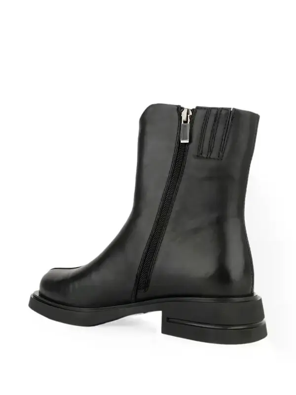 LINDA BAUMANN Side-zip Leather Boots