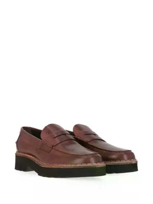 TOD'S Leather Penny Loafers