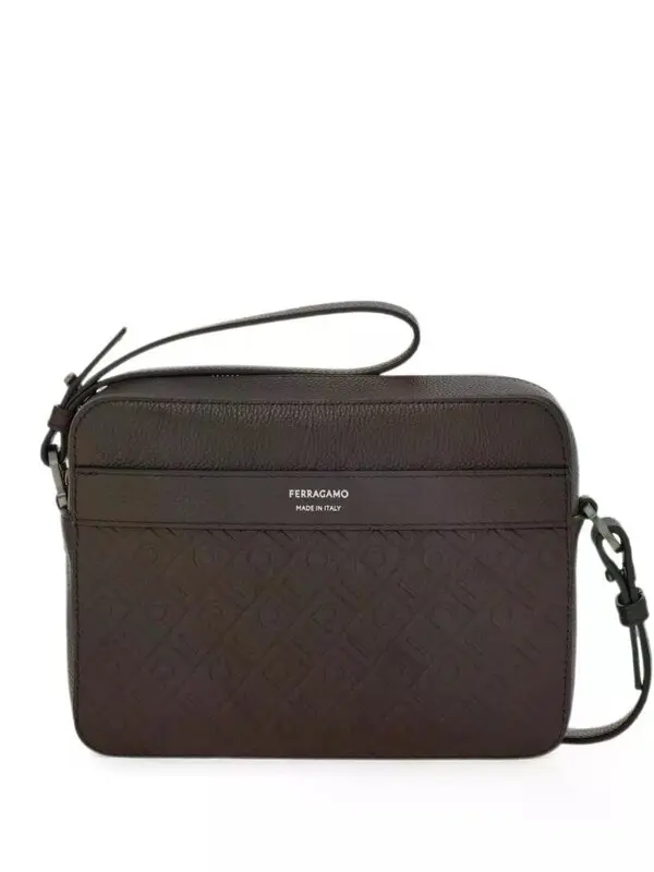 FERRAGAMO Monogram Shoulder Bag - Brown