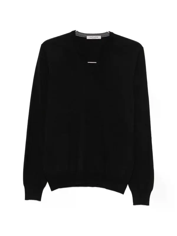 FILERIA V-neck Sweater - Black