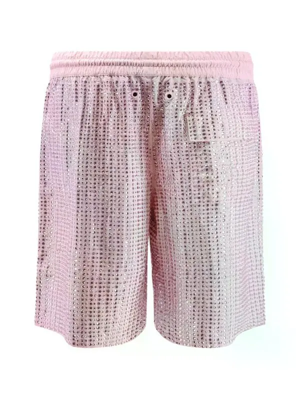 VENUJA Crystal-embellished Drawstring Shorts - Pink