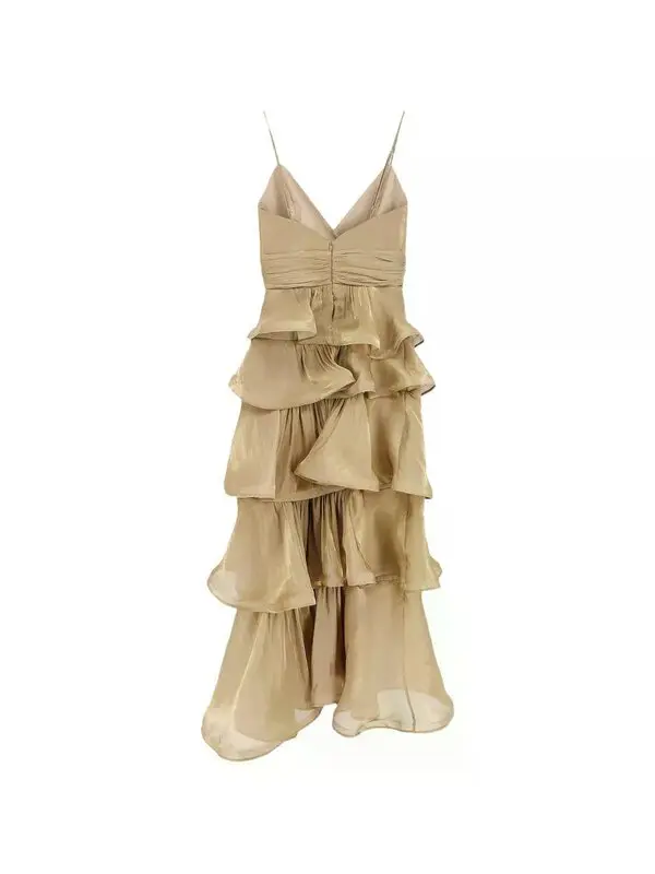 ACTUALEE Ruffled Tiered Maxi Dress