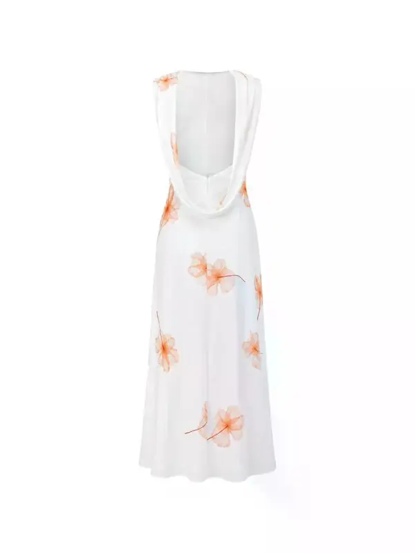 MAR DE MARGARITAS Floral-print Midi Dress - White
