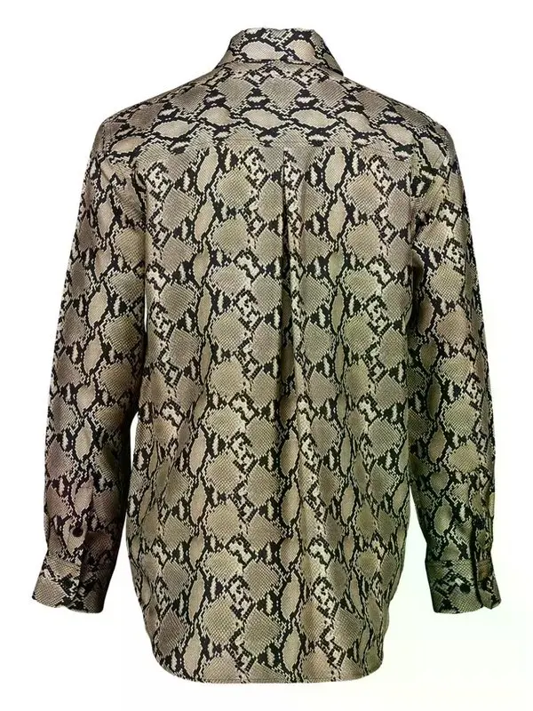 PAULA Snakeskin Printed Twill Shirt
