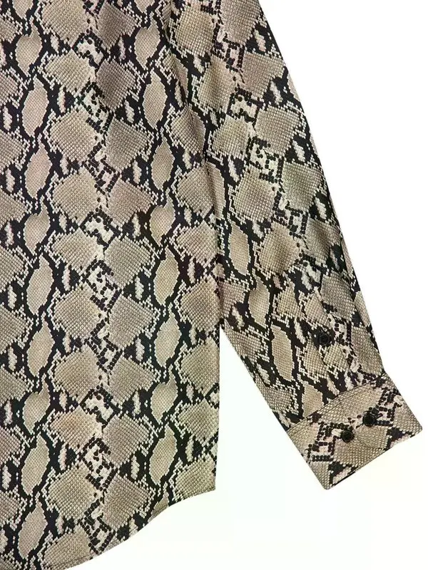 PAULA Snakeskin Printed Twill Shirt